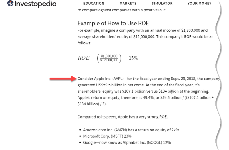 Reconciling the ROE with an Example - Financial Markets Education