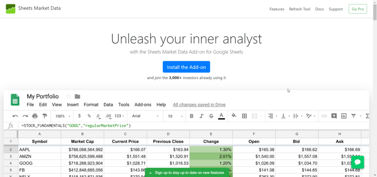 Google Sheets for Financial Statement Analysis | Financial Markets ...